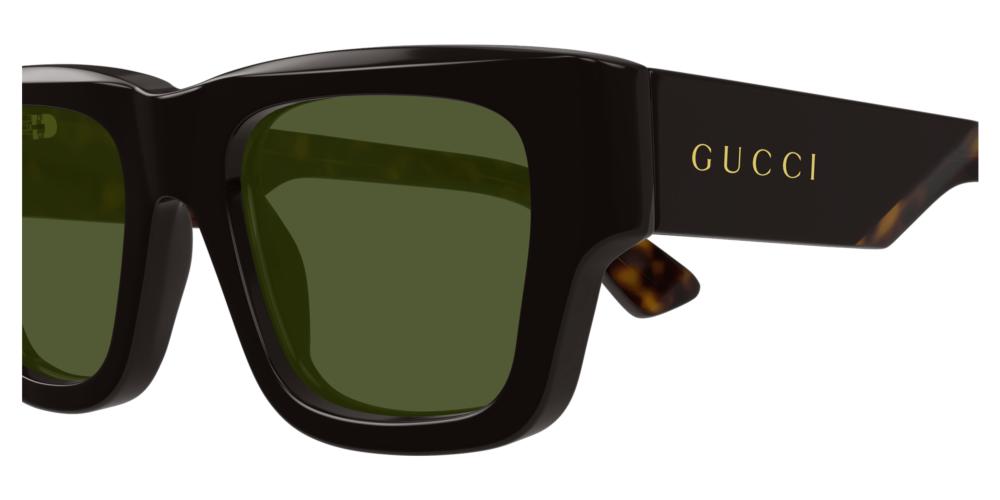 Gucci GG1668S men Havana Squared Sunglasses – Otticanet