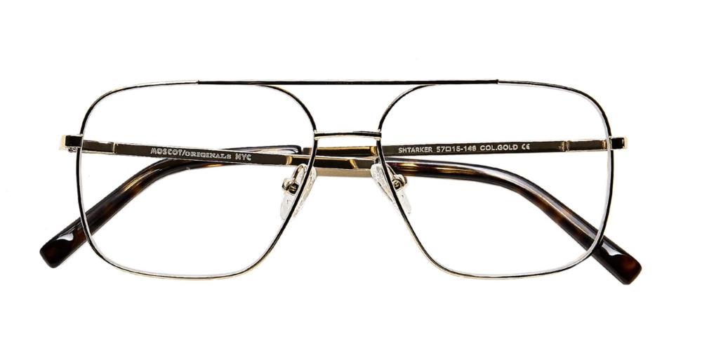 Moscot SHTARKER men Gold Geometric Eyeglasses – Otticanet
